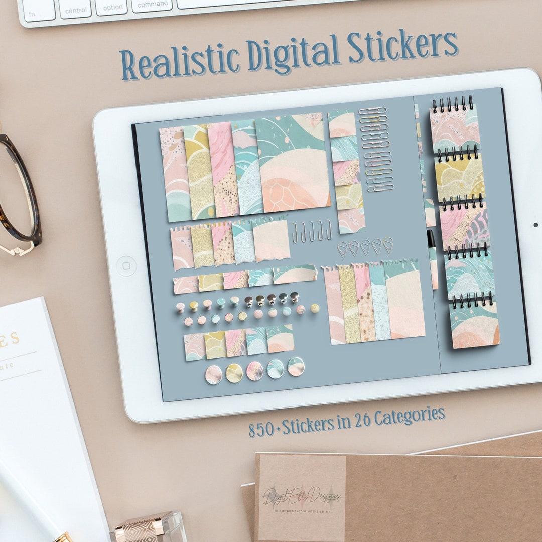 Pastel Inspiration Digital Sticker Set Designed for Goodnotes - Etsy