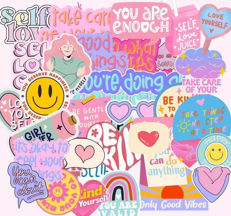 Vinyl Self Love Stickers, Positive Stickers, Mental Health Matters ...
