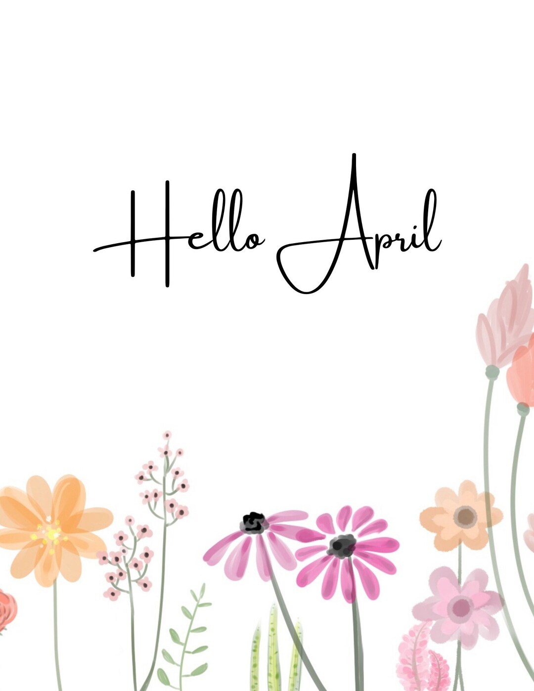 Hello April Journal - Etsy