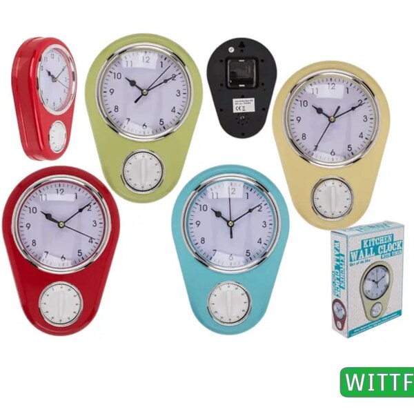 Retro Kitchen Clock - Etsy