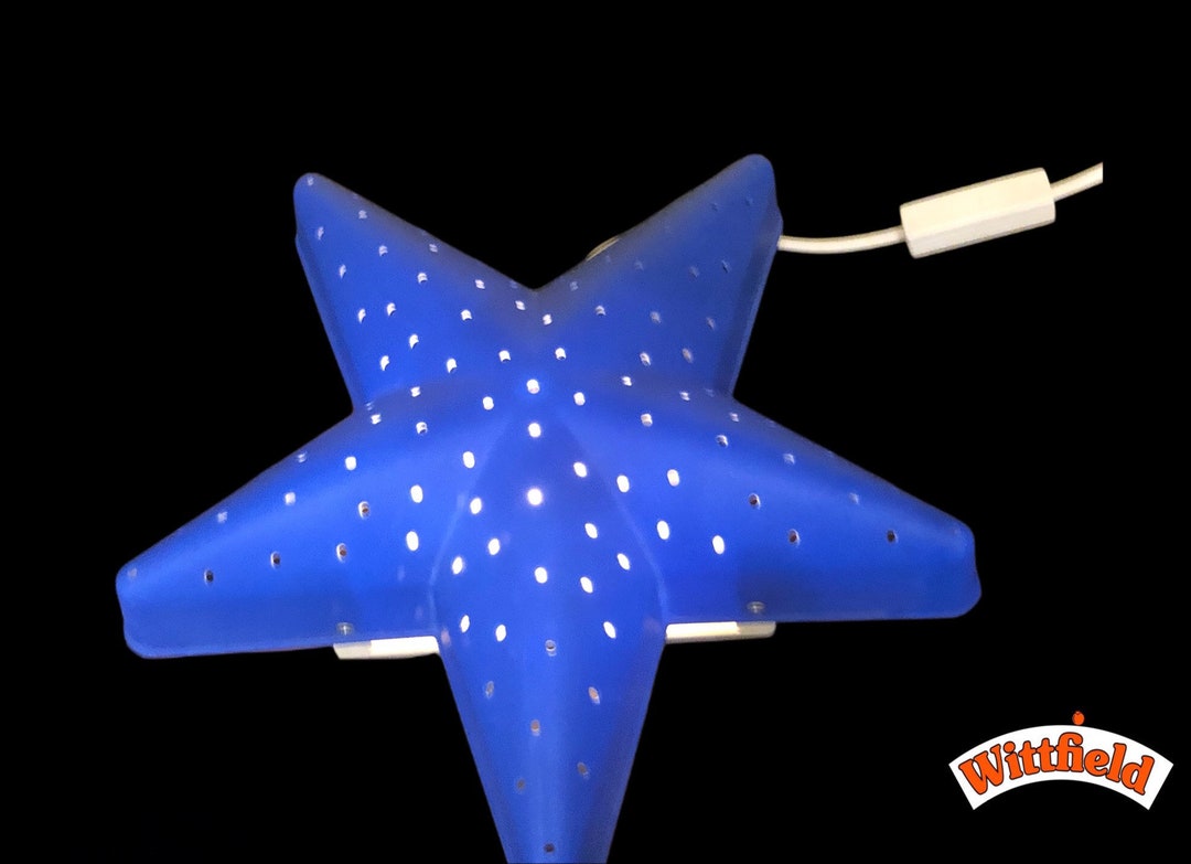 1990s IKEA Blue Star Balloon Wall Lamp Nursery Lamp Night Light 28cm ...