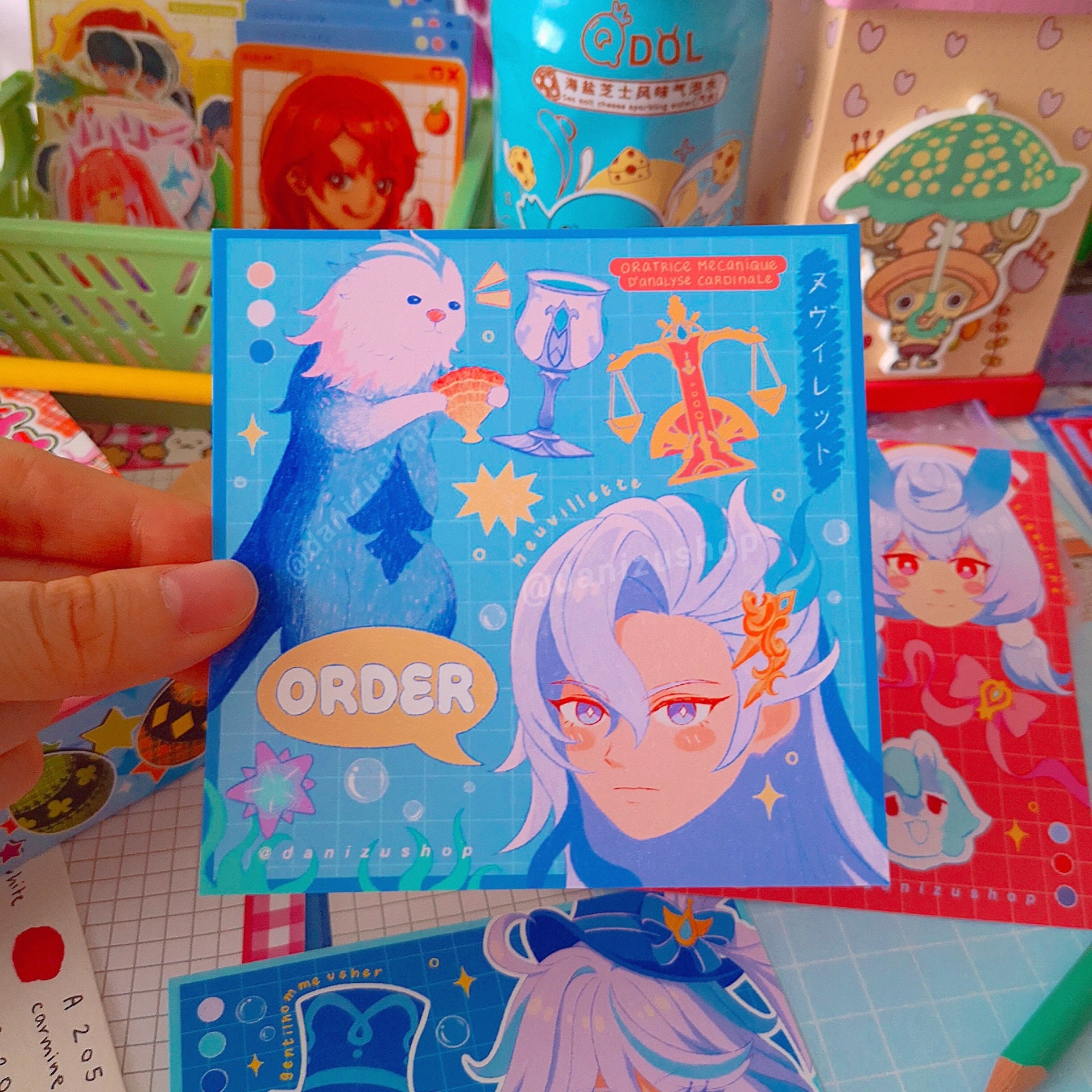 Neuvillette Wriothesley Furina Art Prints Genshin Impact Fontaine Mini ...