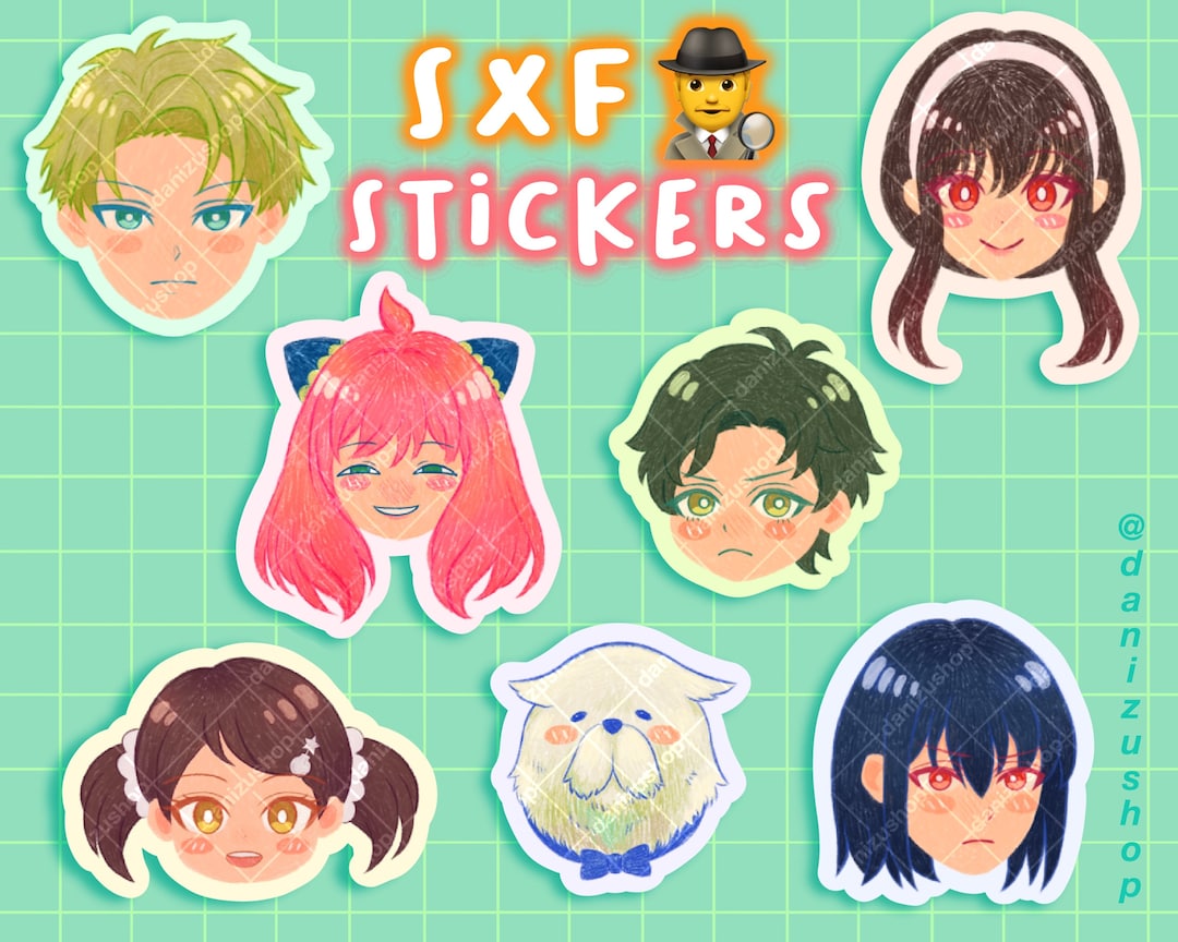 8pcs Mini Anime Sticker Set / Cute Anime Sticker Pack / Cute - Etsy