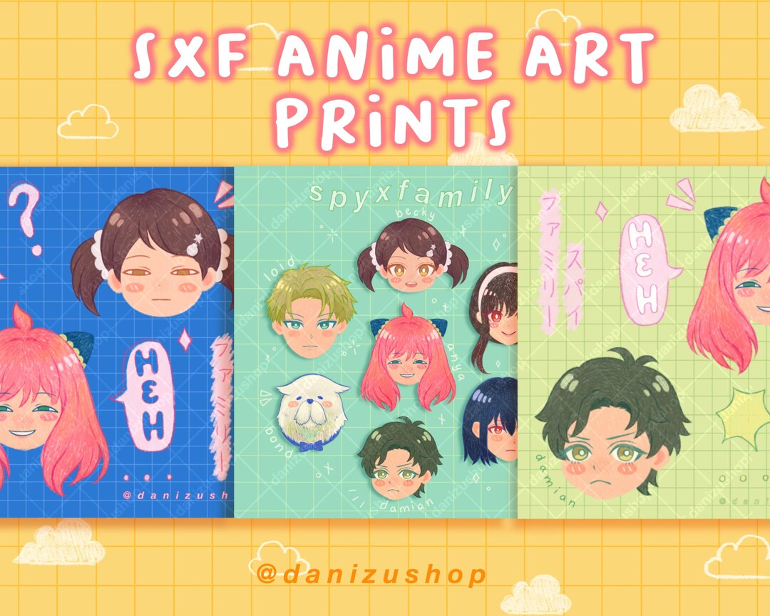 3pcs Mini Anime Art Prints / Cute Anime Poster Prints / Cute - Etsy