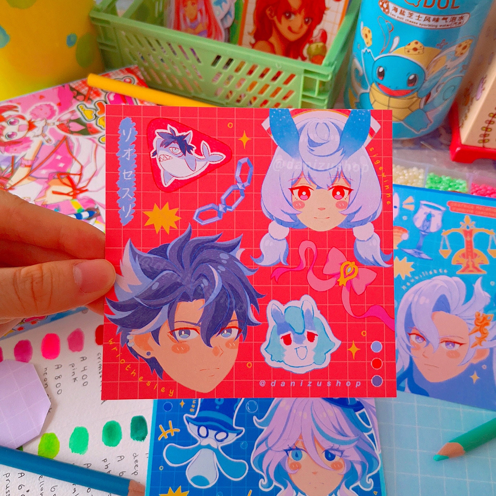 Neuvillette Wriothesley Furina Art Prints Genshin Impact Fontaine Mini ...