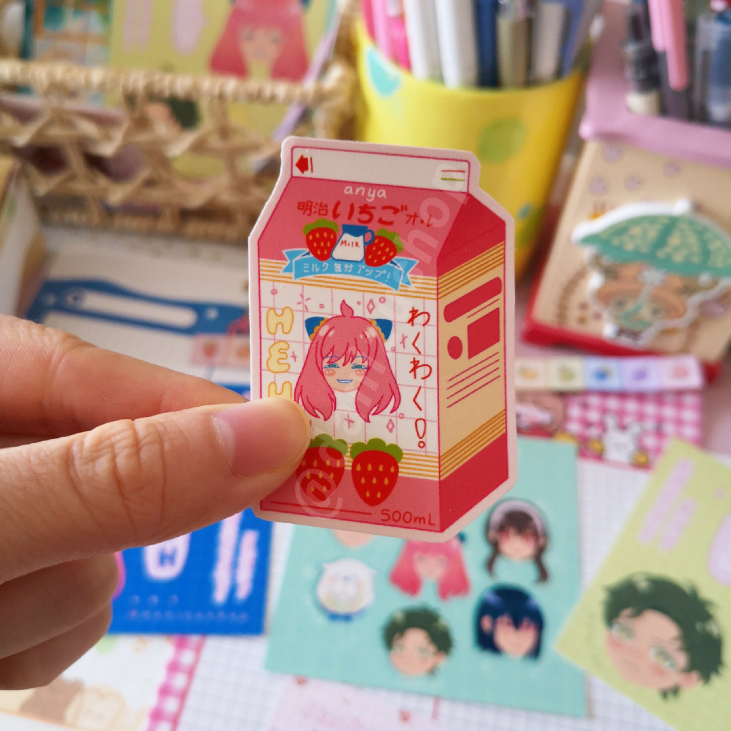 3pcs Anime Drinks Vinyl Sticker Set / Japanese Korean Chinese Snacks ...