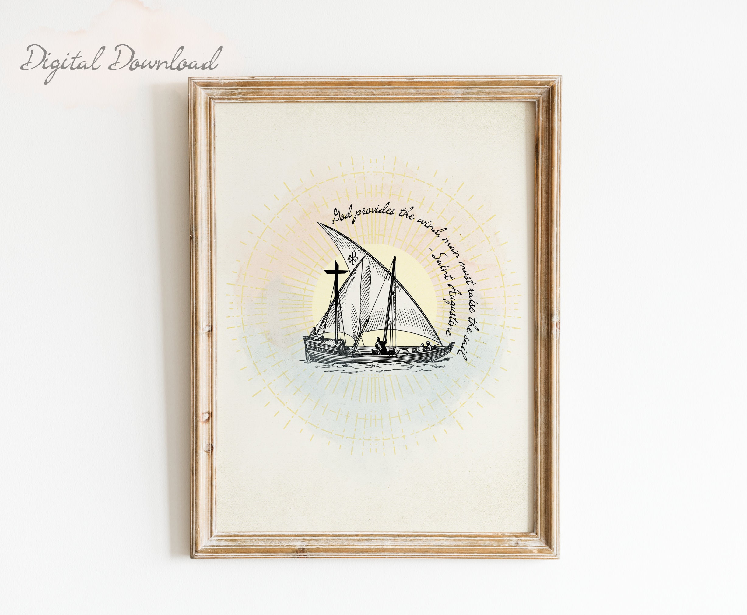 Saint Augustine Quote | Digital Download | Catholic Wall Art | Roman ...