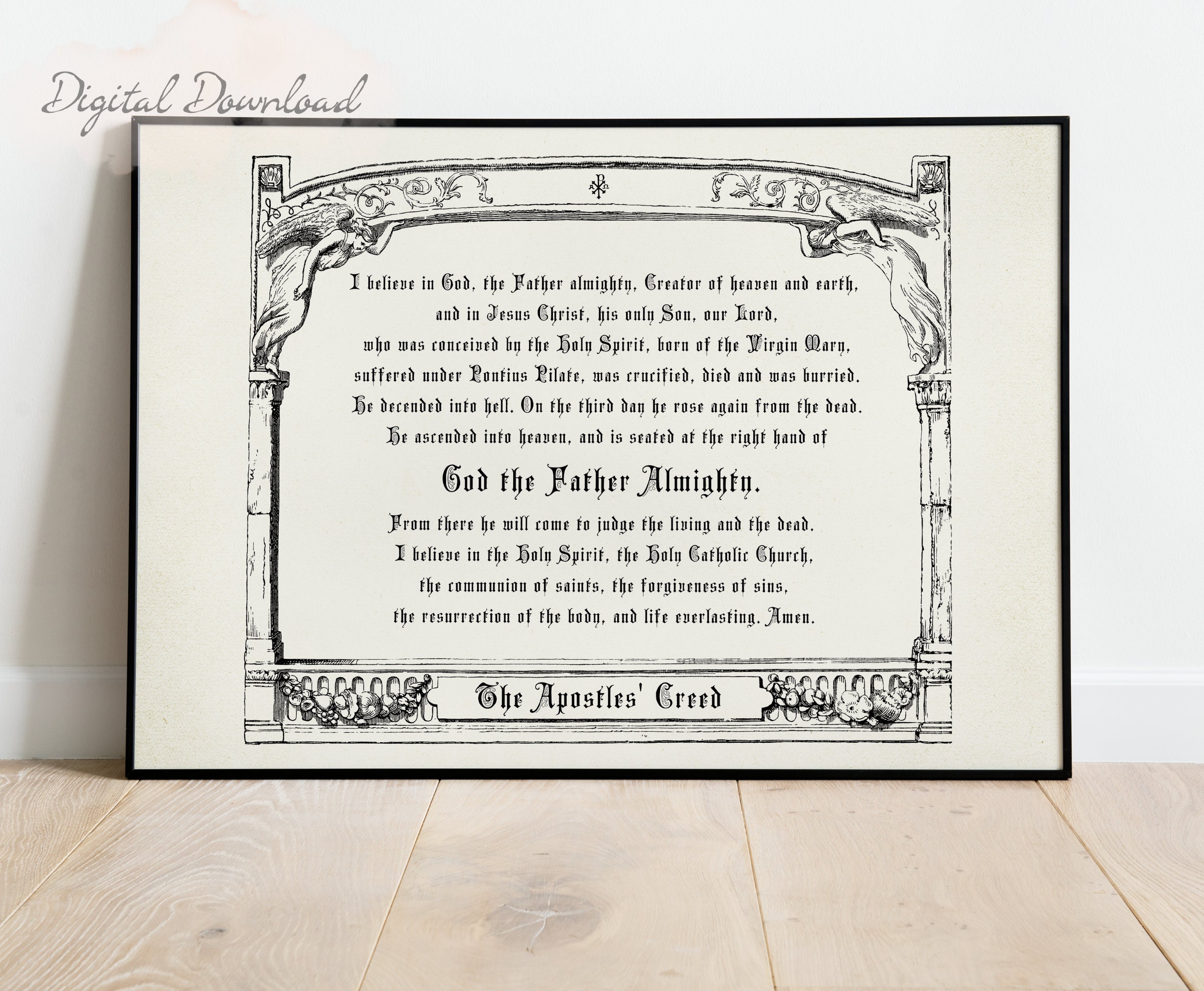 Apostles' Creed | Digital Download | Catholic Prayers | Vintage ...