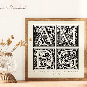 AMDG Catholic Printable | "ad Majorem Dei Gloriam" | St. Ignatius of ...