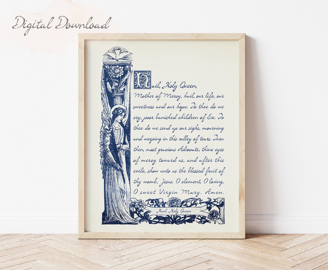 Hail Holy Queen Catholic Prayer, Marian Prayer, Rosary Prayer, Catholic ...