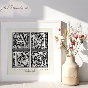 AMDG Catholic Printable | "ad Majorem Dei Gloriam" | St. Ignatius of ...