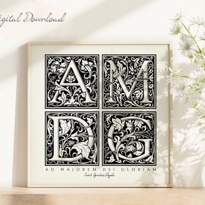 AMDG Catholic Printable | "ad Majorem Dei Gloriam" | St. Ignatius of ...
