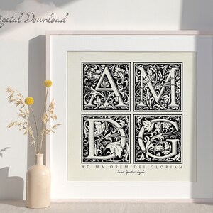 AMDG Catholic Printable | "ad Majorem Dei Gloriam" | St. Ignatius of ...