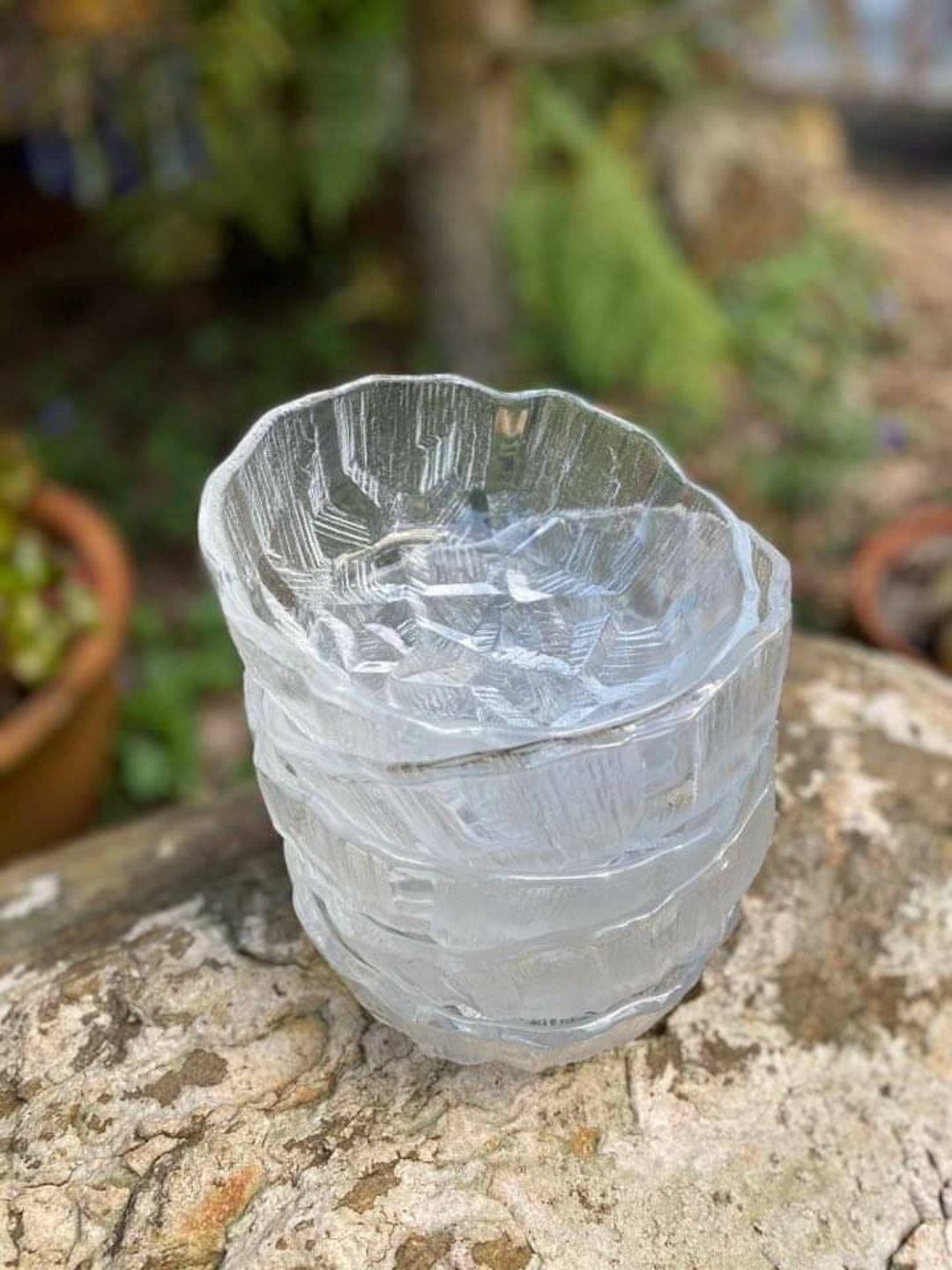 Set of 5 Vintage Hoya Glass Bowls | Made in Japan | Scandinavian Style ...