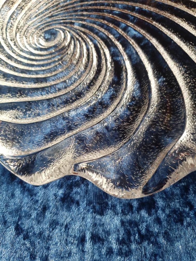 Vintage Retro Selezione IVV Italian Glass Mouth Blown Scalloped Serving ...