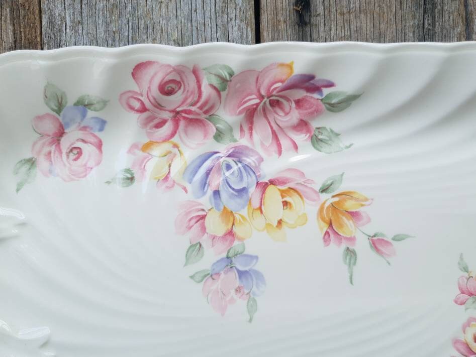 Pretty Retro High Tea Sandwich Tray Featuring a Floral Design Made by ...