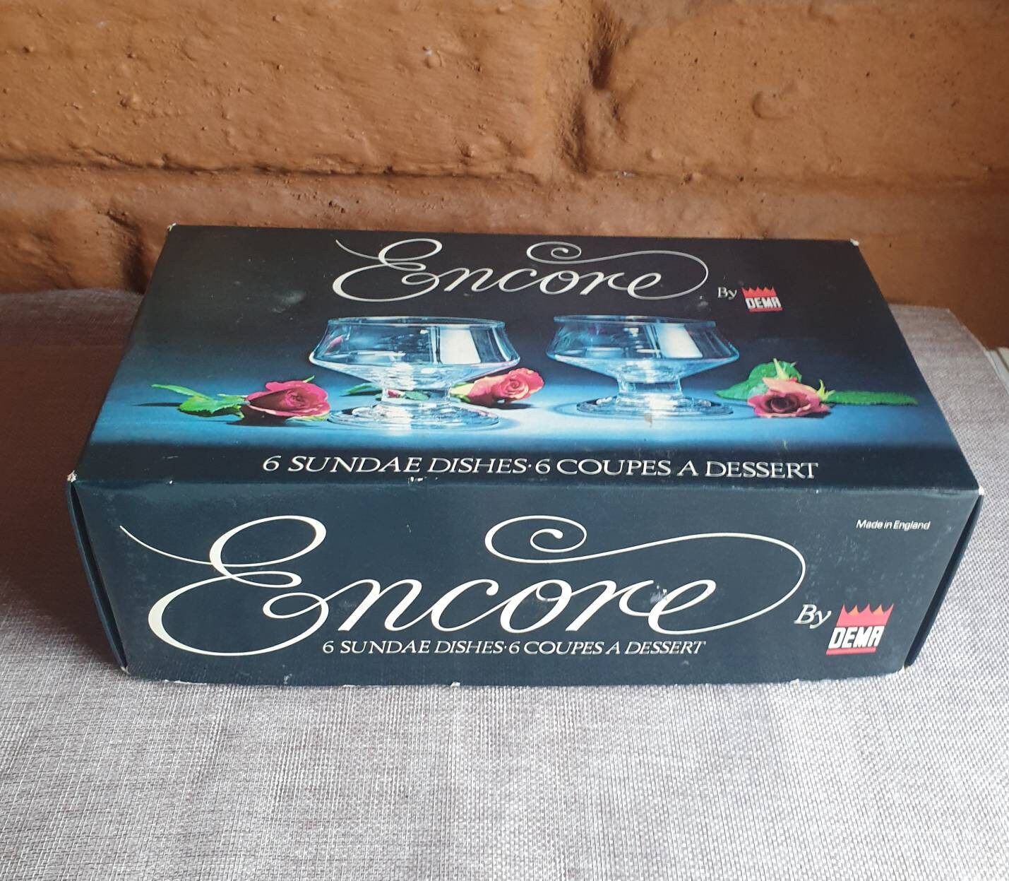 6 Vintage Sundae Dishes by Dema in Original Box - Etsy