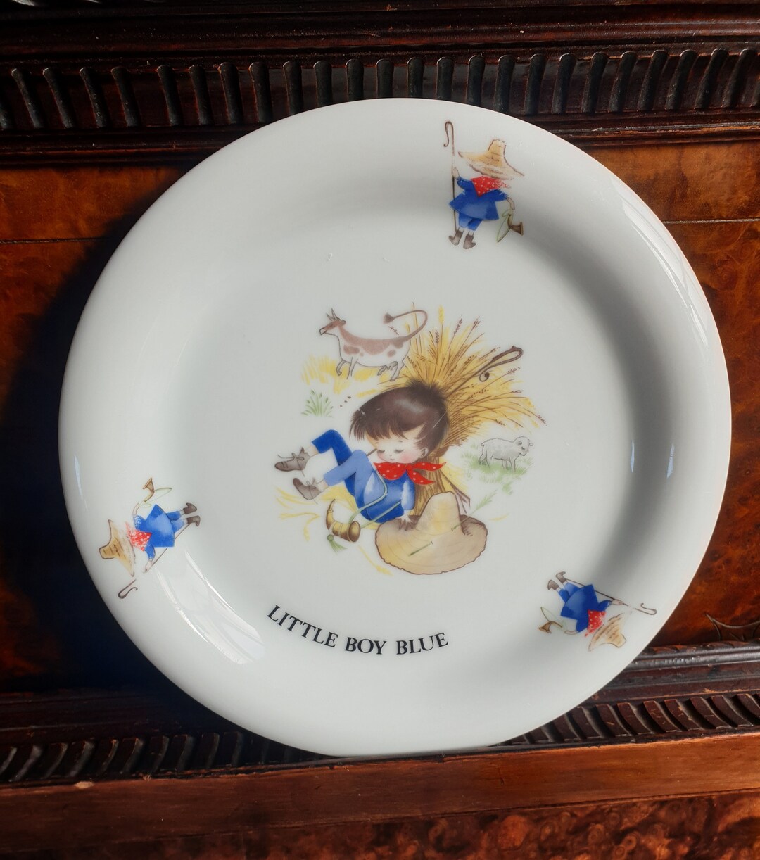 Vintage Little Boy Blue Child's Decorative Plate - Etsy