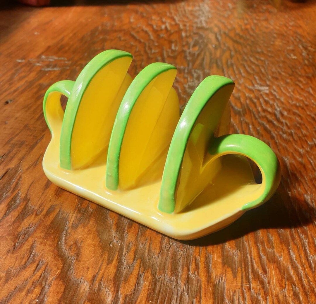 Vintage Carlton Ware Art Deco Toast Rack Lemon Lime Pattern With Finger ...