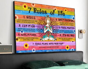 7 Rules of Life Poster - Etsy