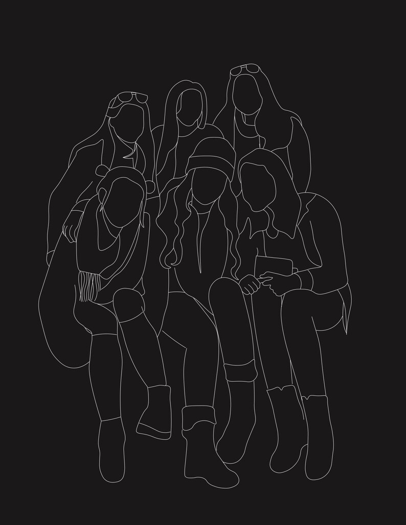 Custom Outline Drawing - Digital Download - Etsy