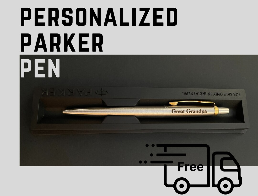 Personalized Pen Custom Parker Jotter Pen in Leather Pouch - Etsy