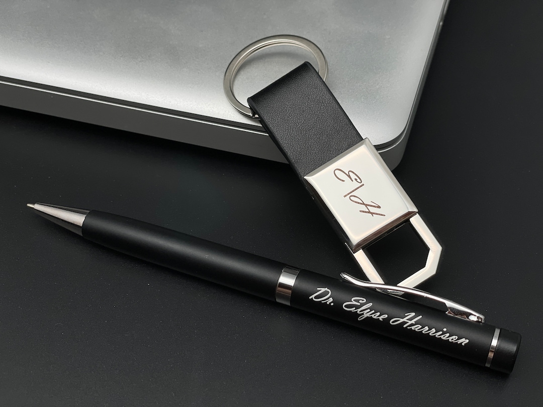 Custom Pens, Custom Leather Keychain, Custom Key Chain With Pen, Gift ...