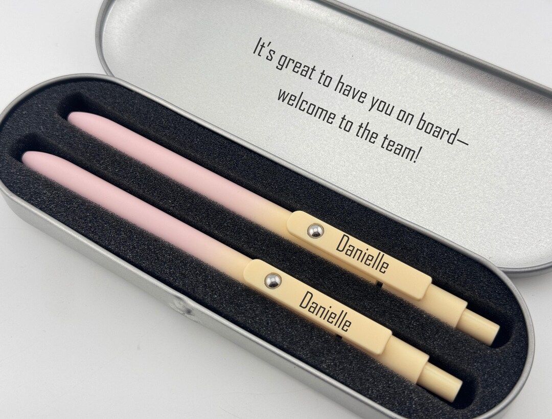 Engraved Gel Pen Gift Set in Box, Personalized Welcome to Team Gift ...