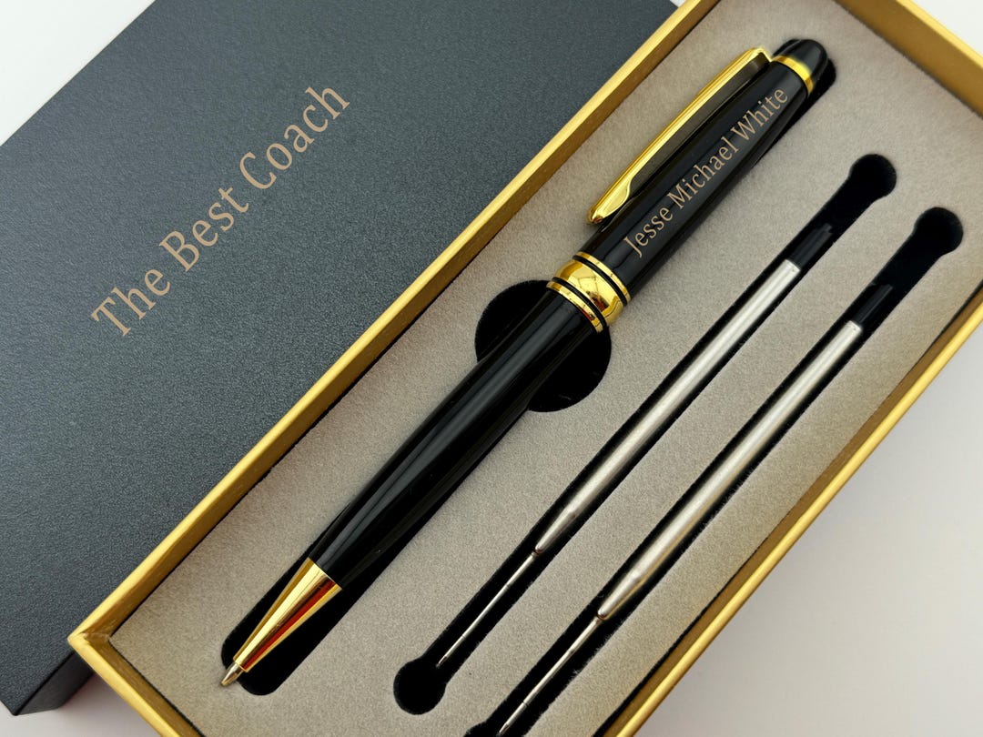 Engraved Pen & Refills Set With Box, Personalized Broadcaster’s ...