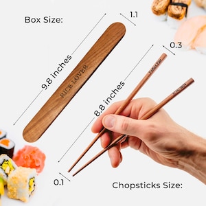Personalized Reusable Chopsticks, Custom Chopsticks Set, Wooden ...