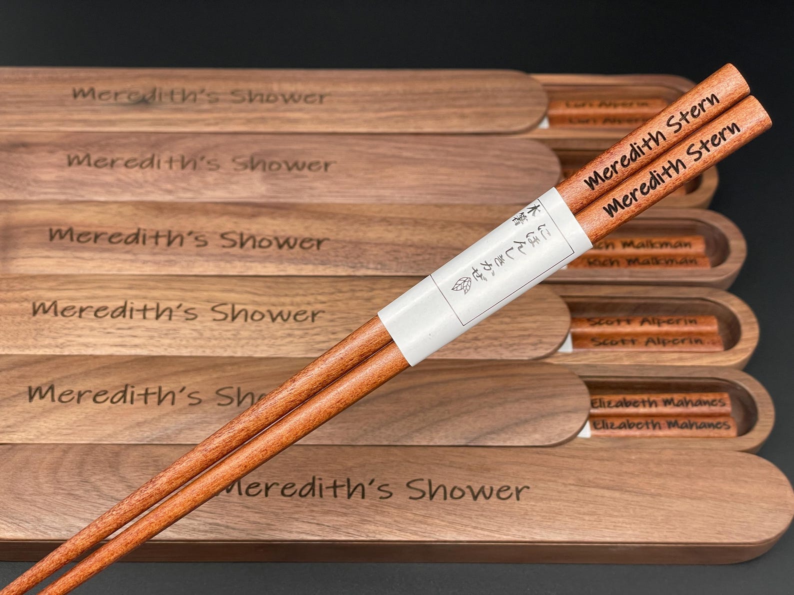 Chopsticks Custom Wood Walnut Chopstick, Personalized Party Favors ...