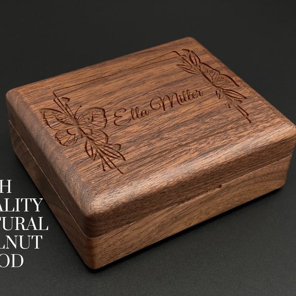 Small Wood Jewelry Box Engravable - Etsy