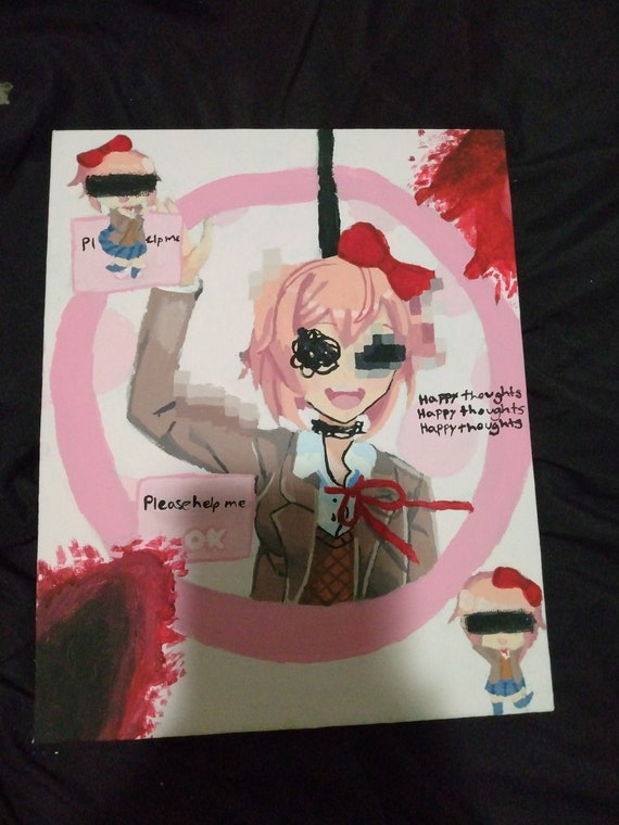 Doki Doki Sayori Gorecore Painting - Etsy