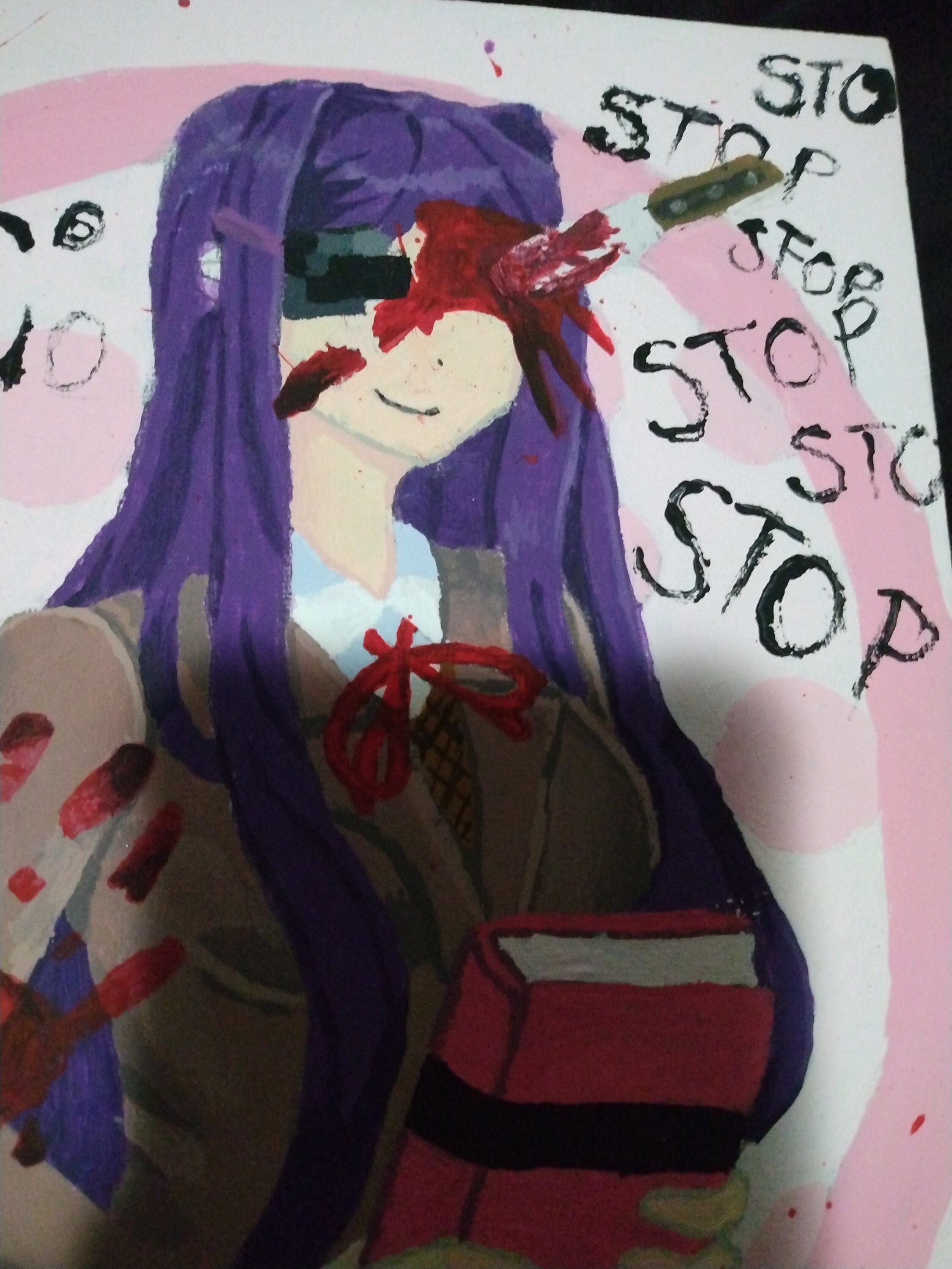 Doki Doki the Whole Club Gorecore Painting Series - Etsy