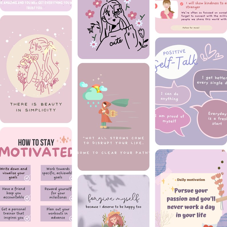 50 Self Quote Template - Etsy
