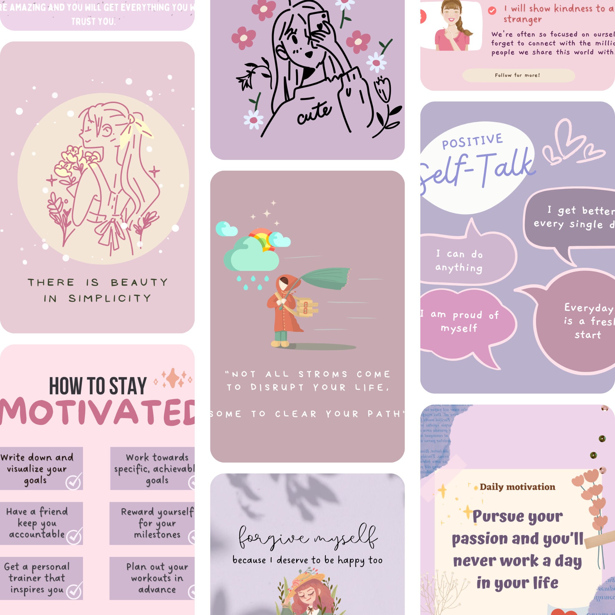 50 Self Quote Template - Etsy