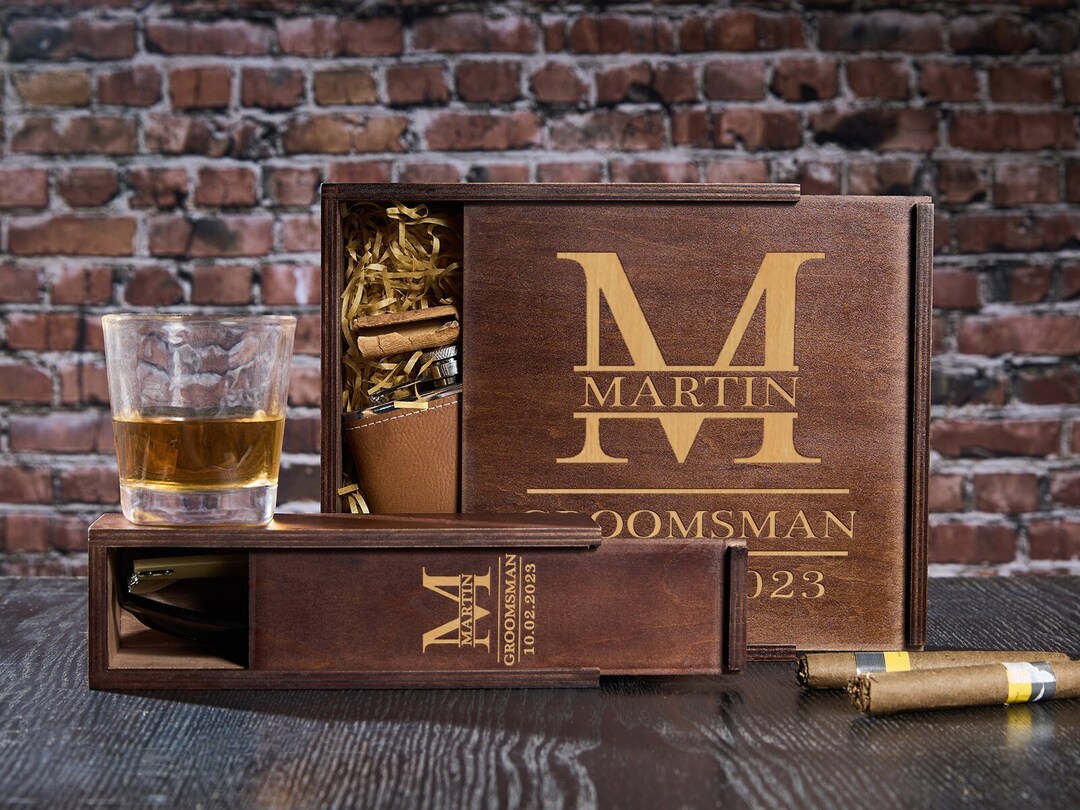 Personalized Cigar Box Custom Groomsman Humidor Cigar Gift Box - Etsy