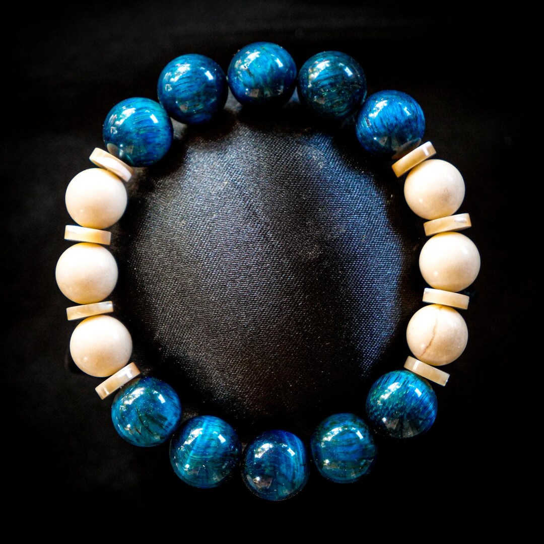 Snorlax Inspired Gemstone Bracelet: Tigers Eye, MOP, Riverstone - Etsy