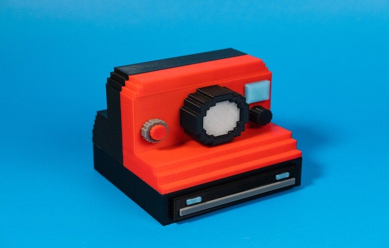 3d Printed Voxel Retro Polaroid Inspired Container and Desktop ...