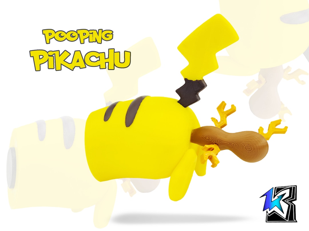 Pooping Pikachu Butt 3d Printed Toy Magnet Pokemon - Etsy