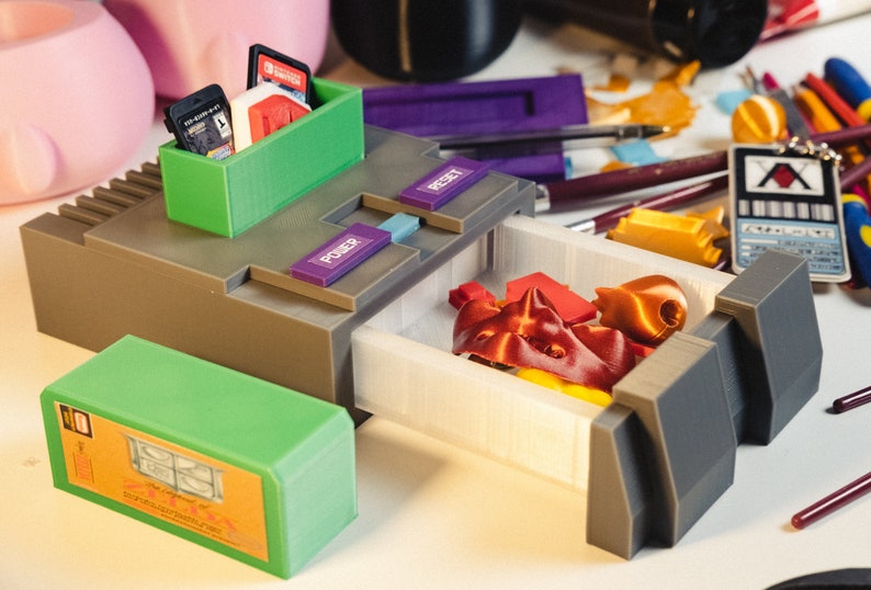 3d Printed NES Inspired Container and Organizer - Etsy