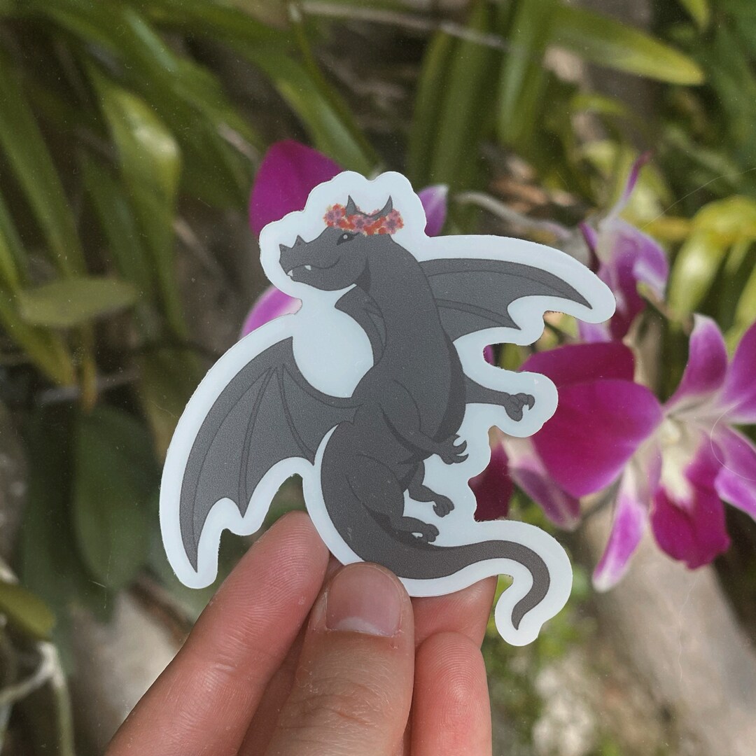 Flower-crowned Abraxos | Throne of Glass Inspired Sticker | Laptop ...