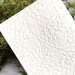 Embossed White Floral Note Card Set of 6 With Envelopes, Wedding Thank ...