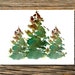 Watercolor Pine Tree Card Set (8) | Blank Holiday Christmas Note Cards ...