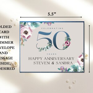 Custom Happy 50th Anniversary Card Christian Anniversary - Etsy