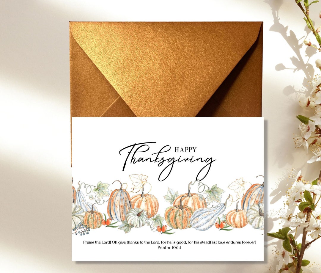 Happy Thanksgiving Cards, Christian Note Cards, Happy Happy Fall Card ...