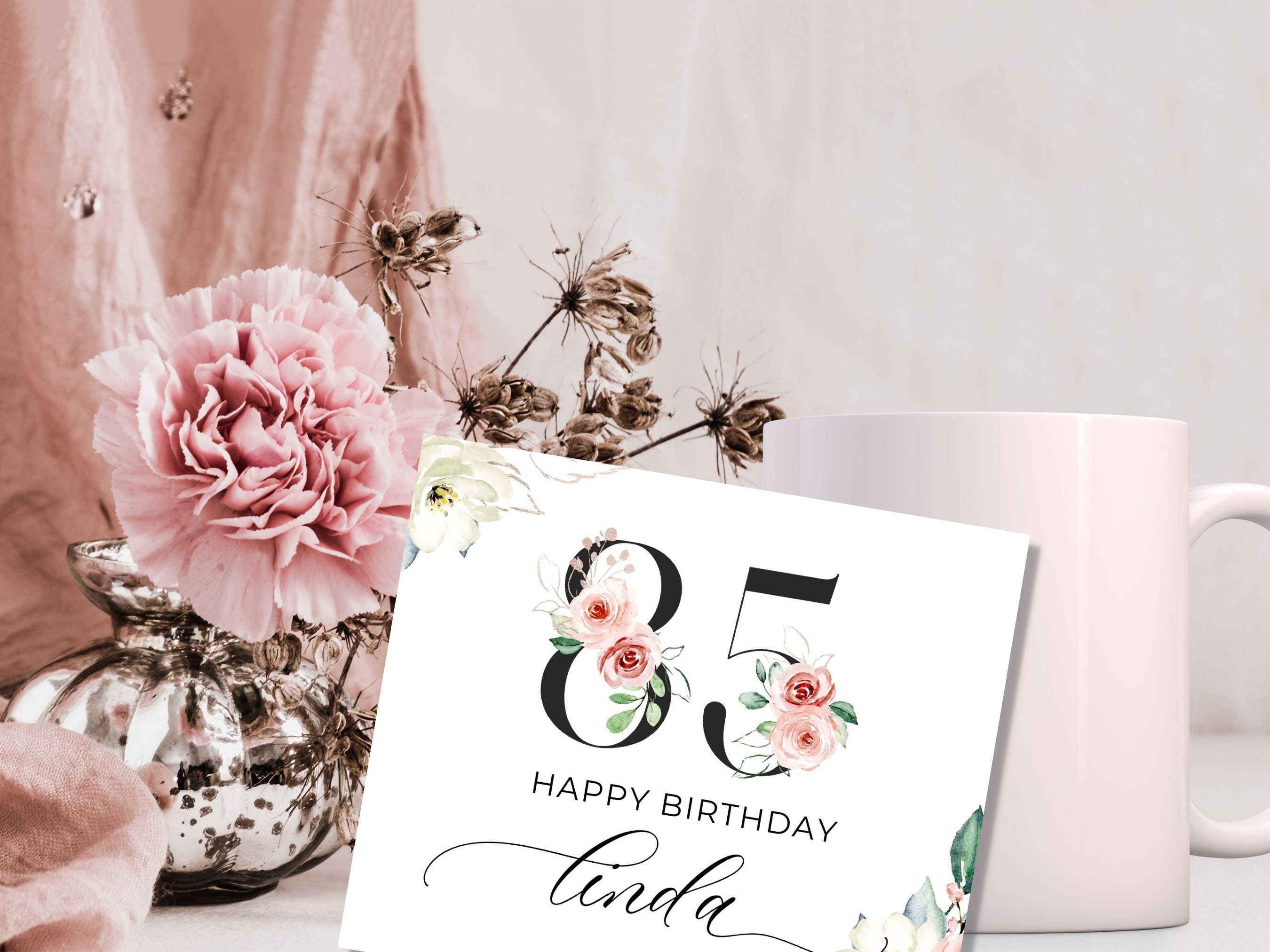 Custom 85th Birthday Card Happy 85th Birthday Card for Mom - Etsy