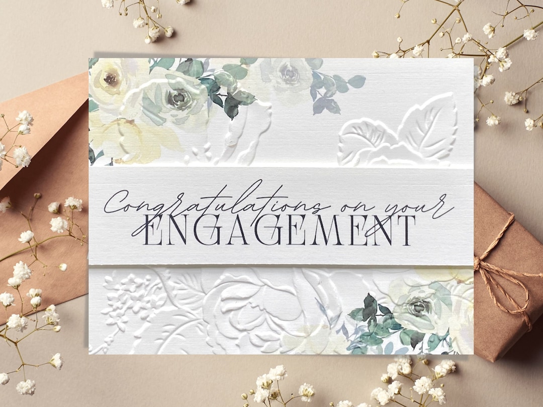 Custom Engagement Card, Congratulations on Your Engagement Card, 3D ...