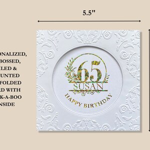 Personalized Foiled 65th Birthday Card, Happy 65th Birthday, Custom ...
