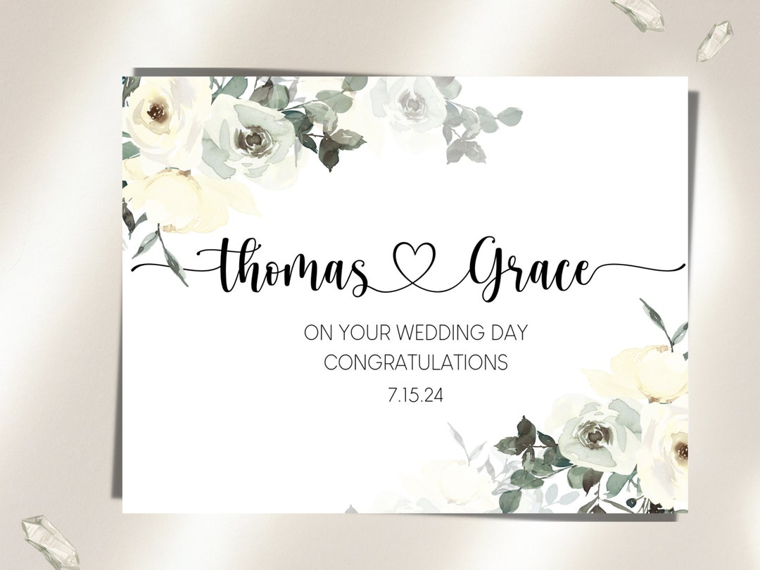 Custom Wedding Card to the Bride and Groom Personalized - Etsy